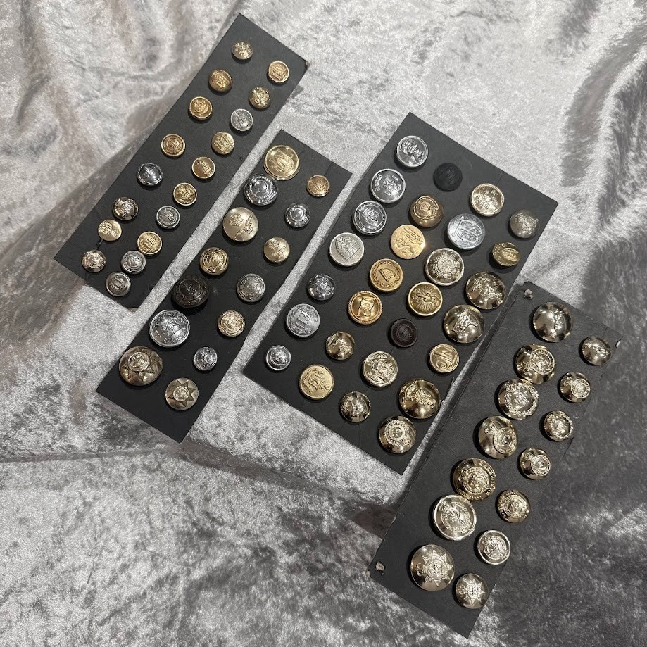 Vintage Military Uniform / Livery Buttons Mixed Crests and Sizes Job ...