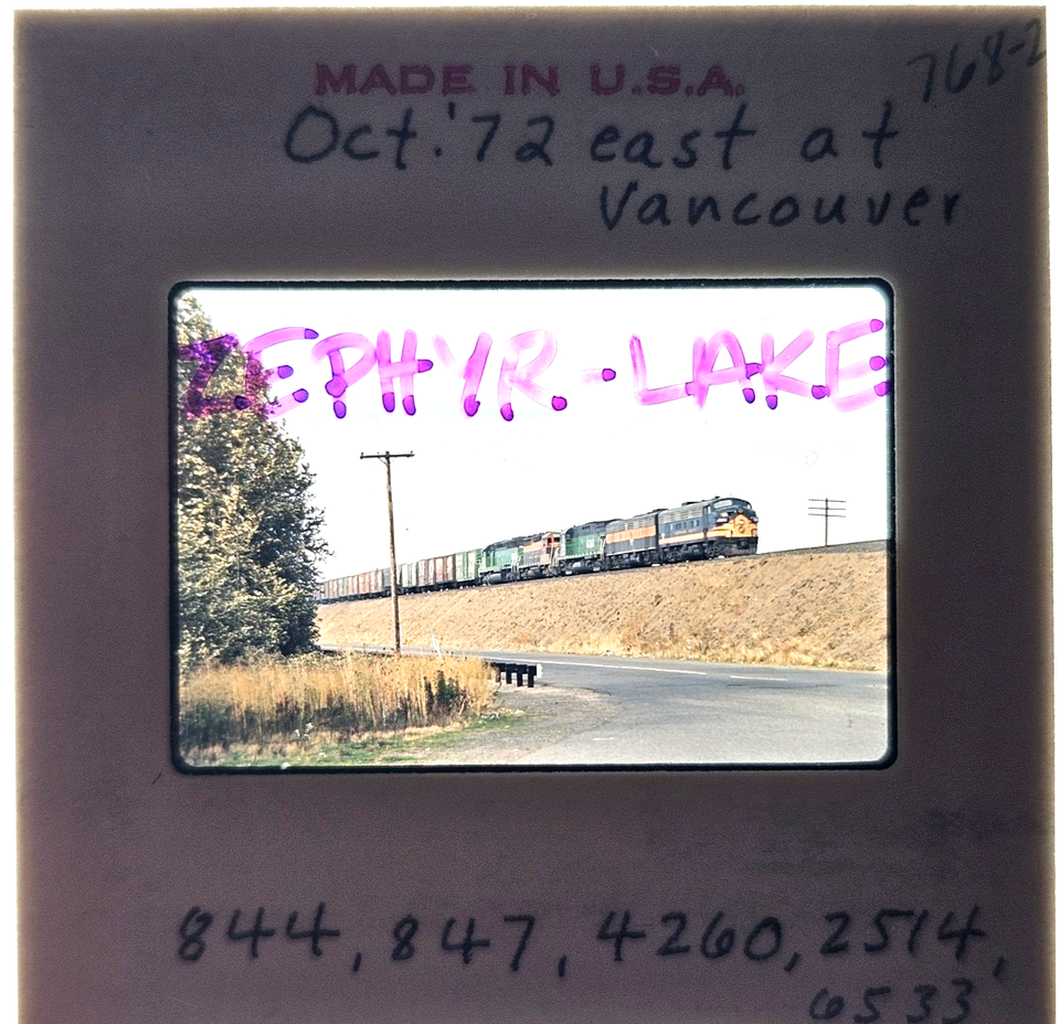 ZL Original Slide [770] NP #844 F9A #847 F9B + BN C425 Freight Hill ...