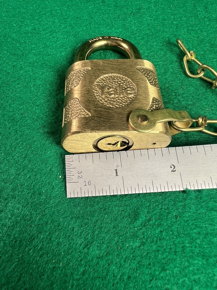 Vintage YALE 840 Super Pin Tumbler Padlock w/ Becket Chain NOS | eBay