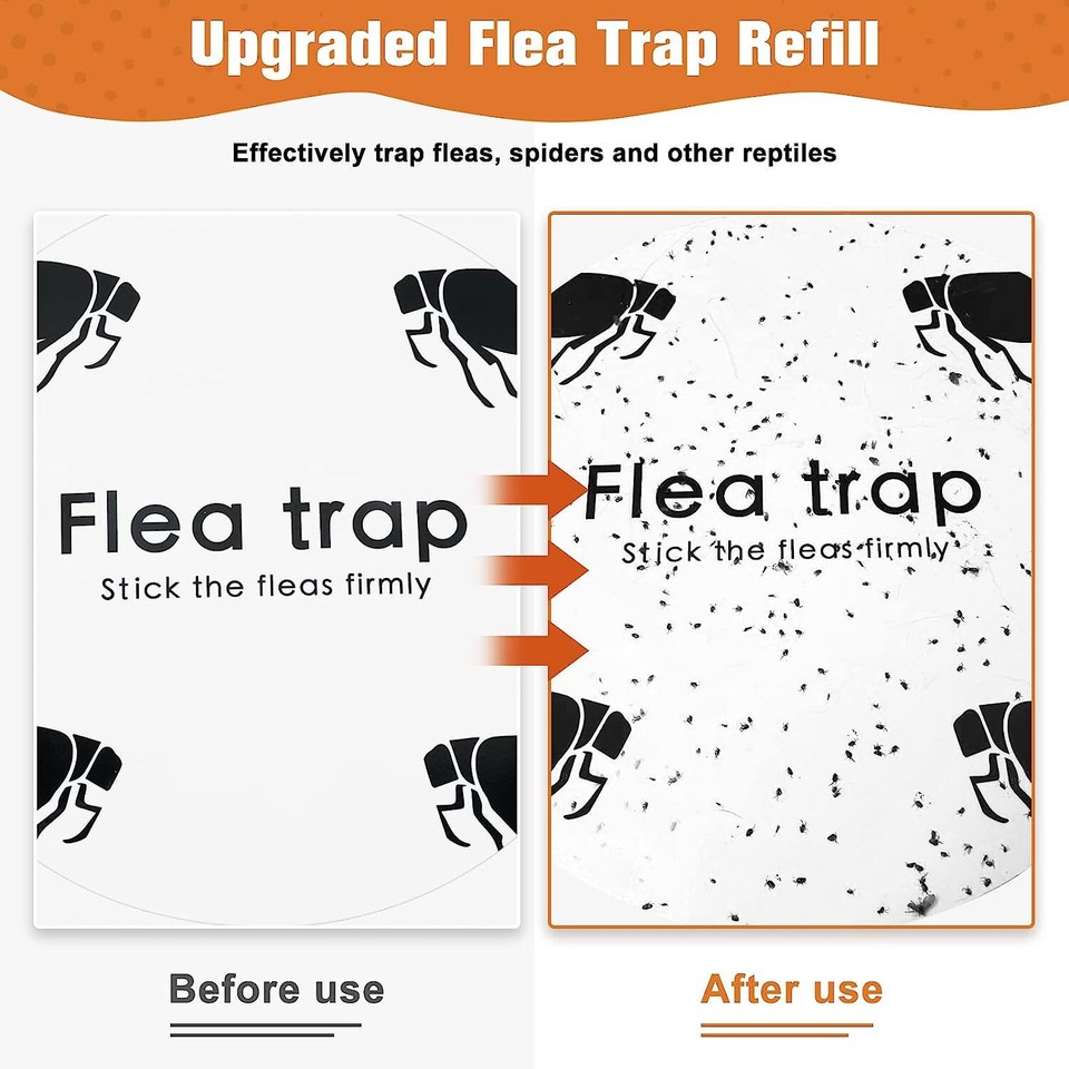 Electric Flea Bed Bug Trap Odorless Cleaner and Flea Killer Trap Pad 2 ...