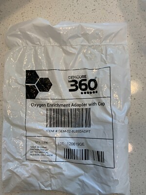 Gemcore 360 GEM-02-BLEEDADPT Oxygen Enrichment Adapter With Cap NEW ...