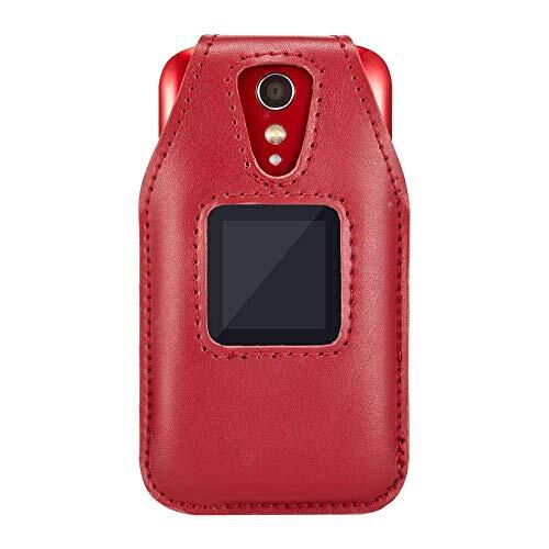 Fitted Leather Case for GreatCall Lively Flip (model 4053s) Features ...
