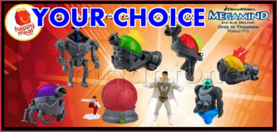 McDonald's 2010 MEGAMIND Animated Movie BRAINBOT Villain Robot YOUR Toy ...