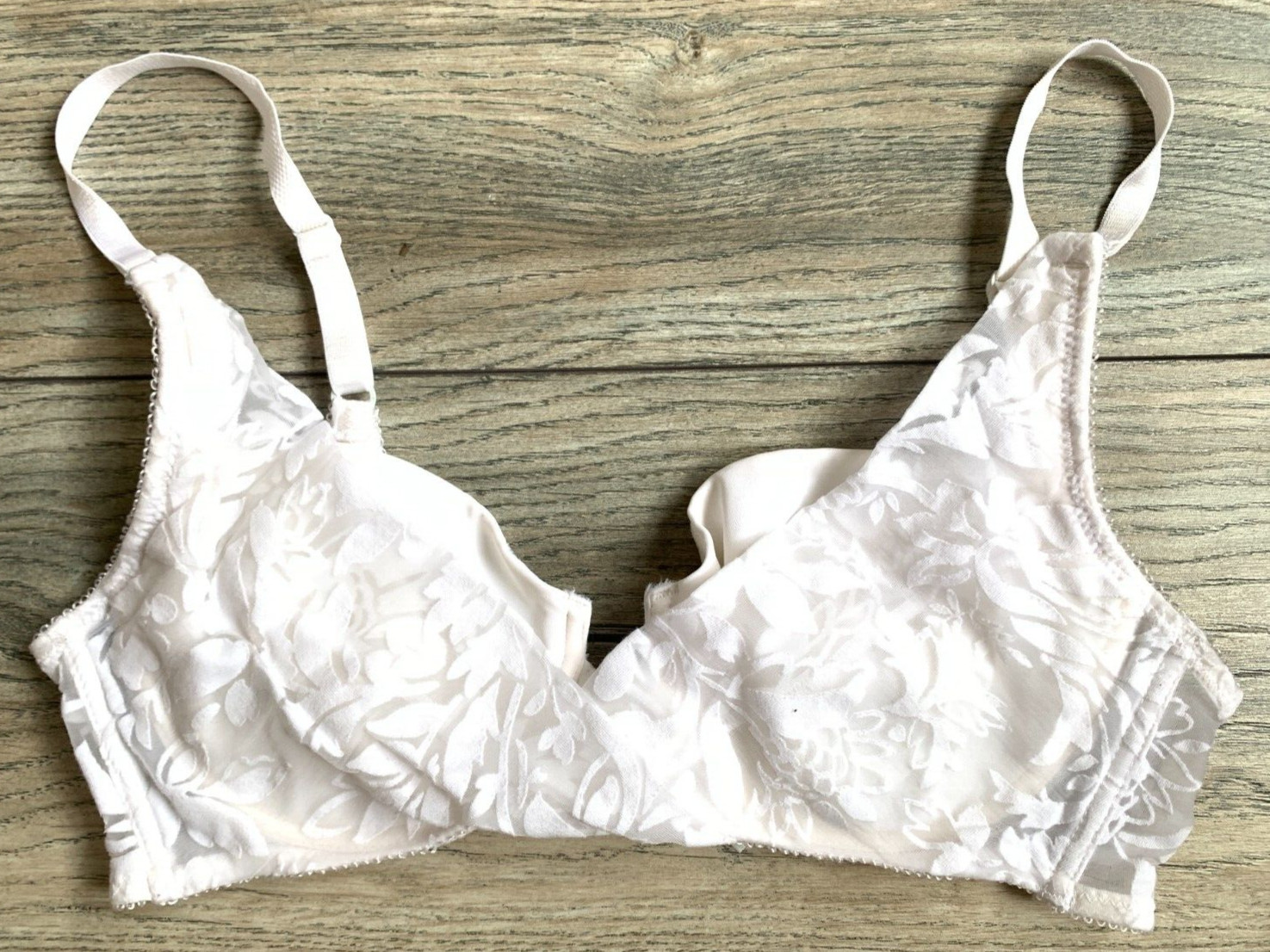 Vintage Bolero Bra Pre-Formed Demi Cup Burnout Overla… - Gem