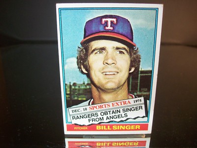 Bill Singer Topps 1976 Card #411T Texas Rangers MLB Baseball | eBay