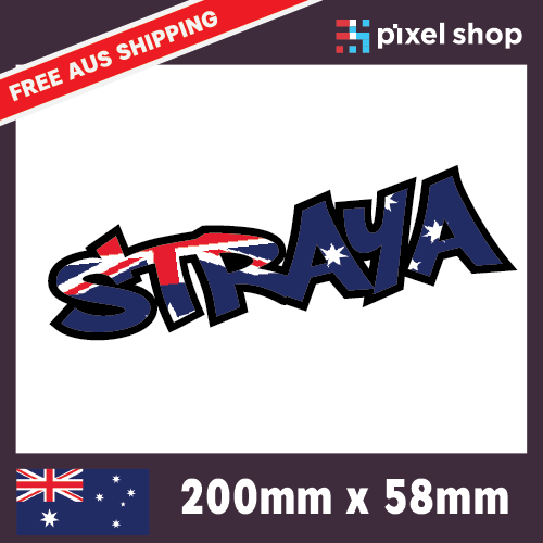 STRAYA Sticker Decal Aussie Flag Car Ute Bogan Window Aussie Australia ...