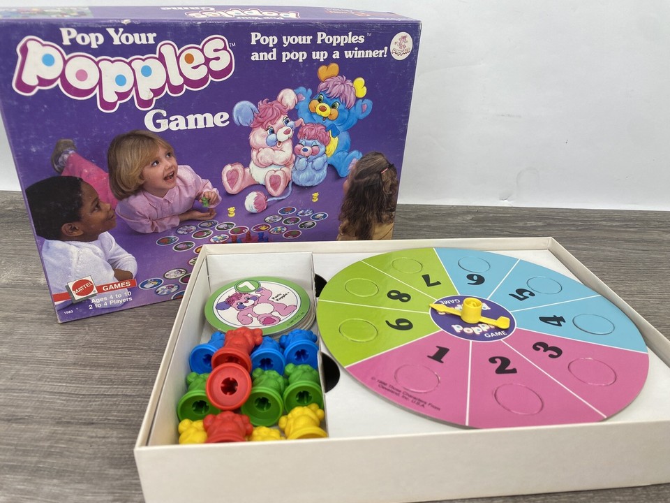 Vntg Pop Your Popples Game 1986 100% Complete Mattel 1583 Ages 4-10 New ...