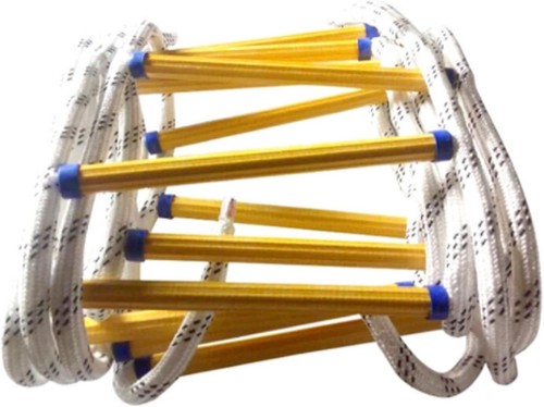 16ft Emergency Fire Escape Rope Ladder Non-Slip Flame Resistant Safety ...