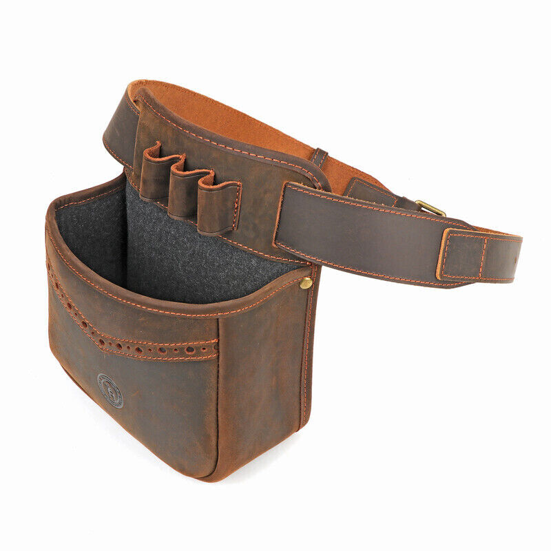 Leather Skeet Trap Shooting Ammo Storage Pouch Shotgun Shell Storage ...