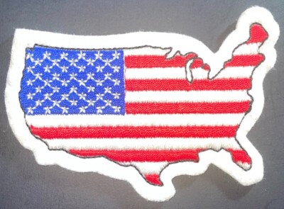 American Flag Map Patch Iron-On New A960 | eBay