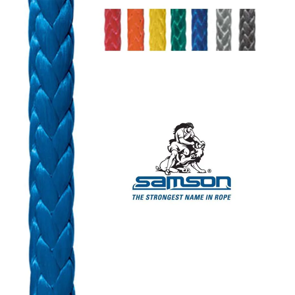 Samson Rope AmSteel Blue 12 Strand Braid Sailing Winch Yacht Dyneema ...