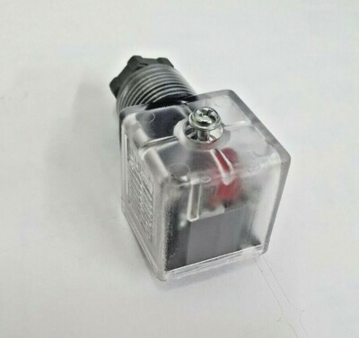 LED Din Plug Top for Solenoid Valves 24V DC-11AC & 240V AC,28mm x 28mm ...