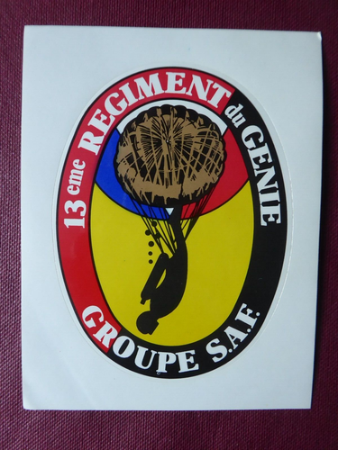 STICKER ARMEE FRANCAISE 13ème RG REGIMENT DU GENIE GROUPE SAF PLONGEUR ...