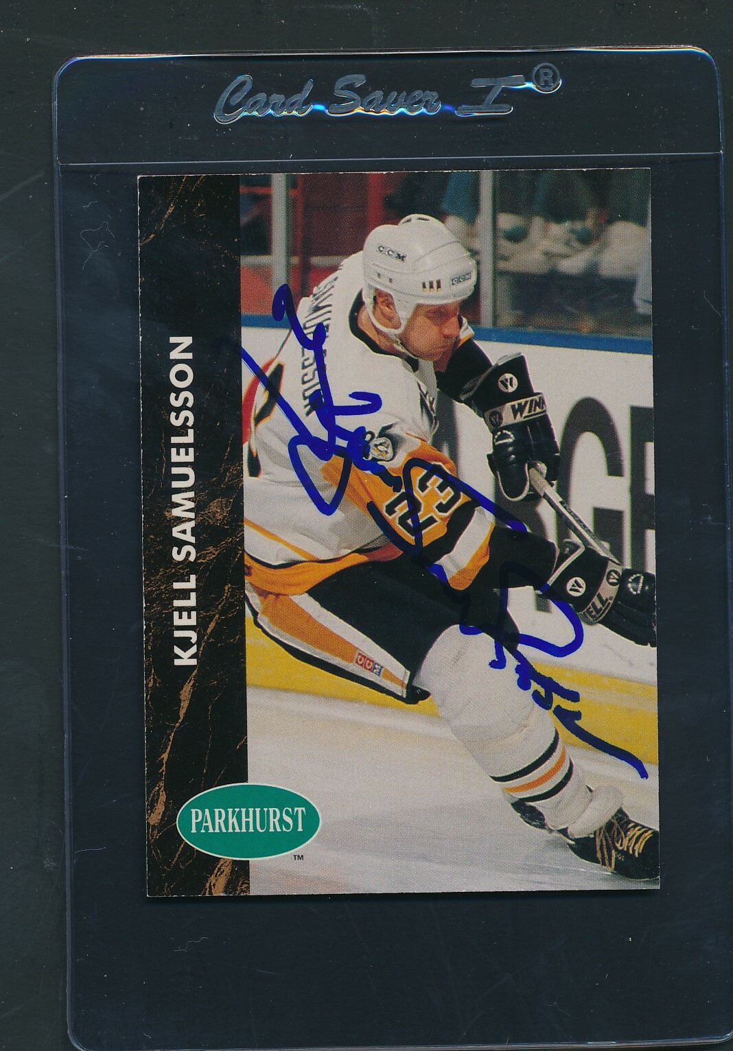 1991/92 Parkhurst #356 Kjell Samuelsson Penguins Signed Auto *D4887 | eBay