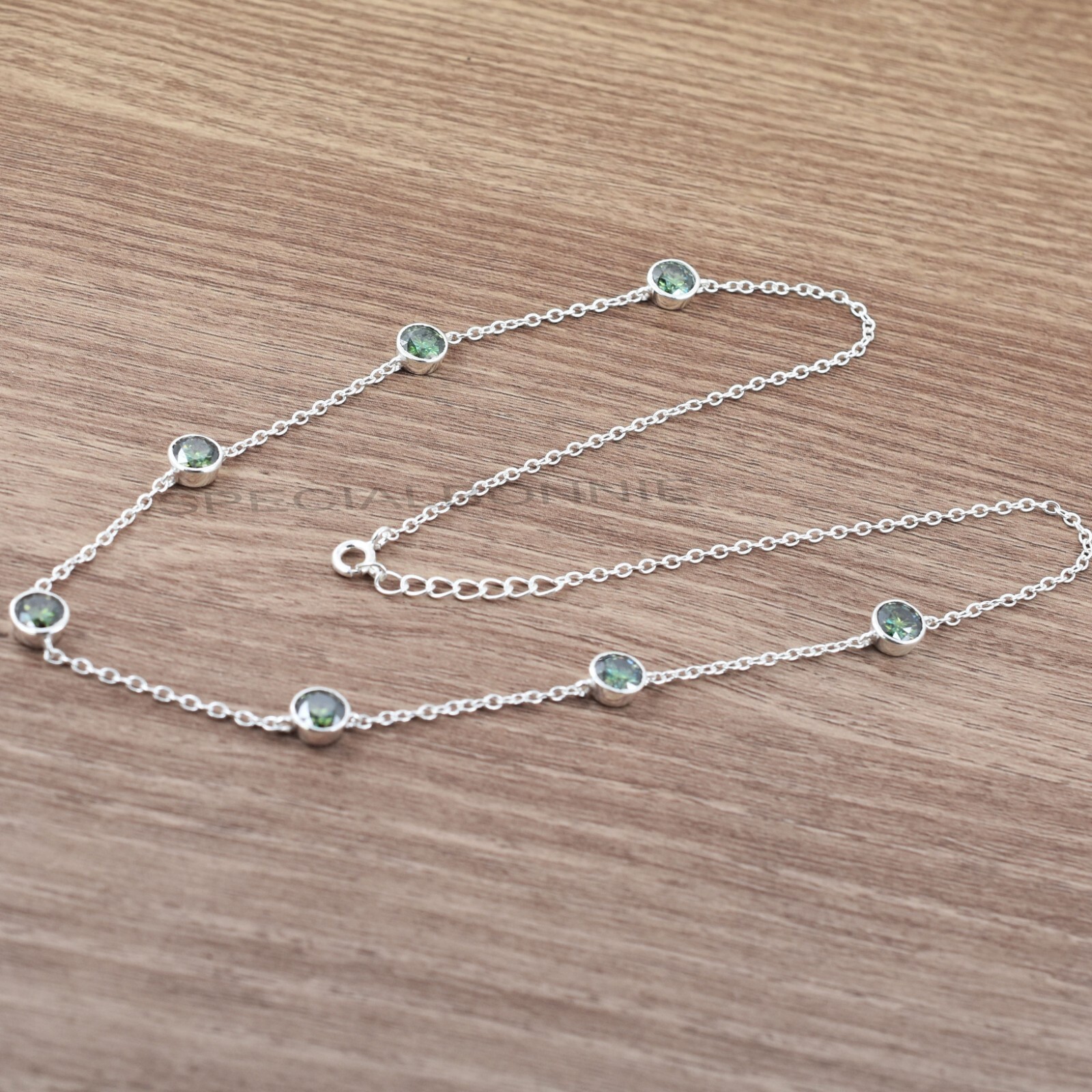 3.40 Ct Elegant Blue Diamond Chain Necklace In 925 Silver | eBay