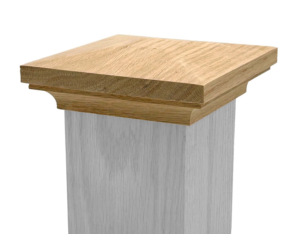 Newel Post Cover Solid Red Oak Stair Newel Post With A Single Groove ...
