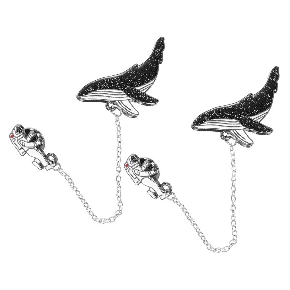 2 PCS Animal Brooch Pin Whale Jewelry Cartoon Hat Pins Astronaut | eBay UK