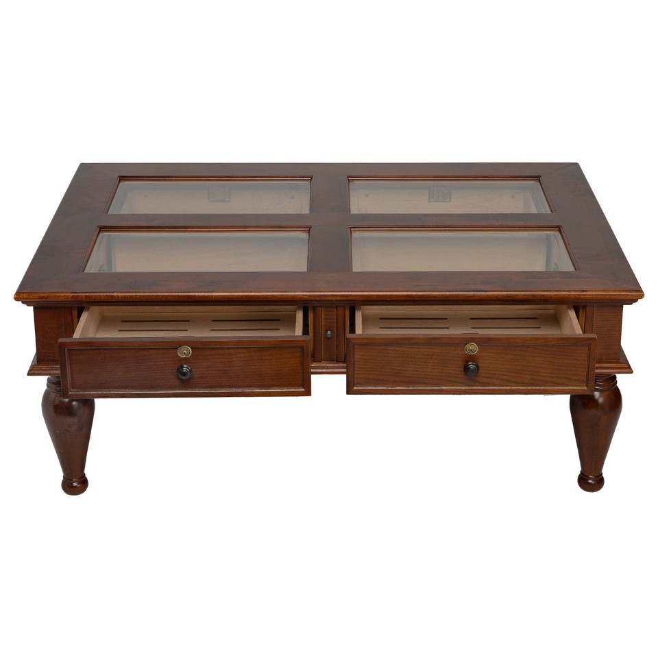 Humidor Supreme Cigar Humidor Wood Coffee Table with Spanish Cedar ...