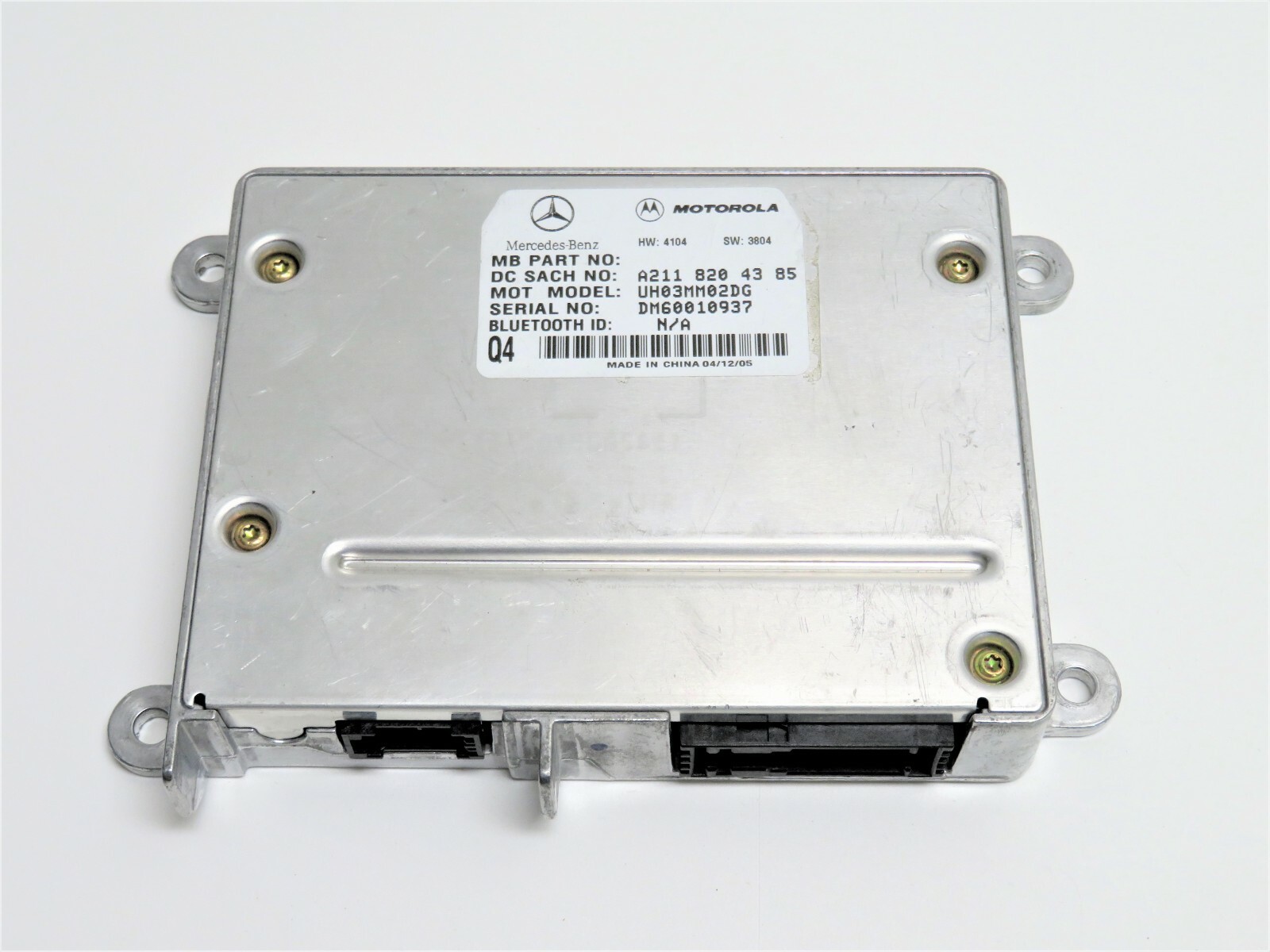 03-11 MERCEDES W219 W211 CLS550 E500 SL500 E550 MOTOROLA BLUETOOTH ...