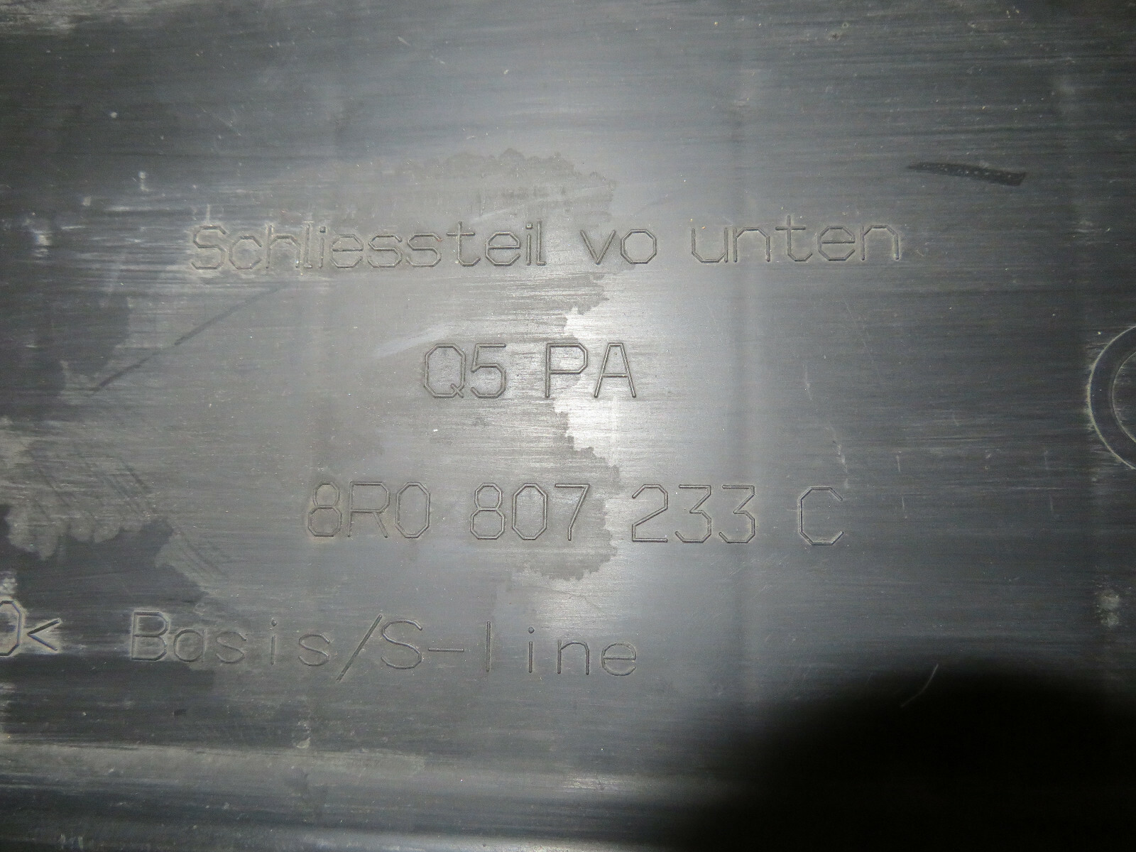 2013-2017 Audi Q5 Lower Under Shield Cover 8R0 807 233 C Factory OEM | eBay