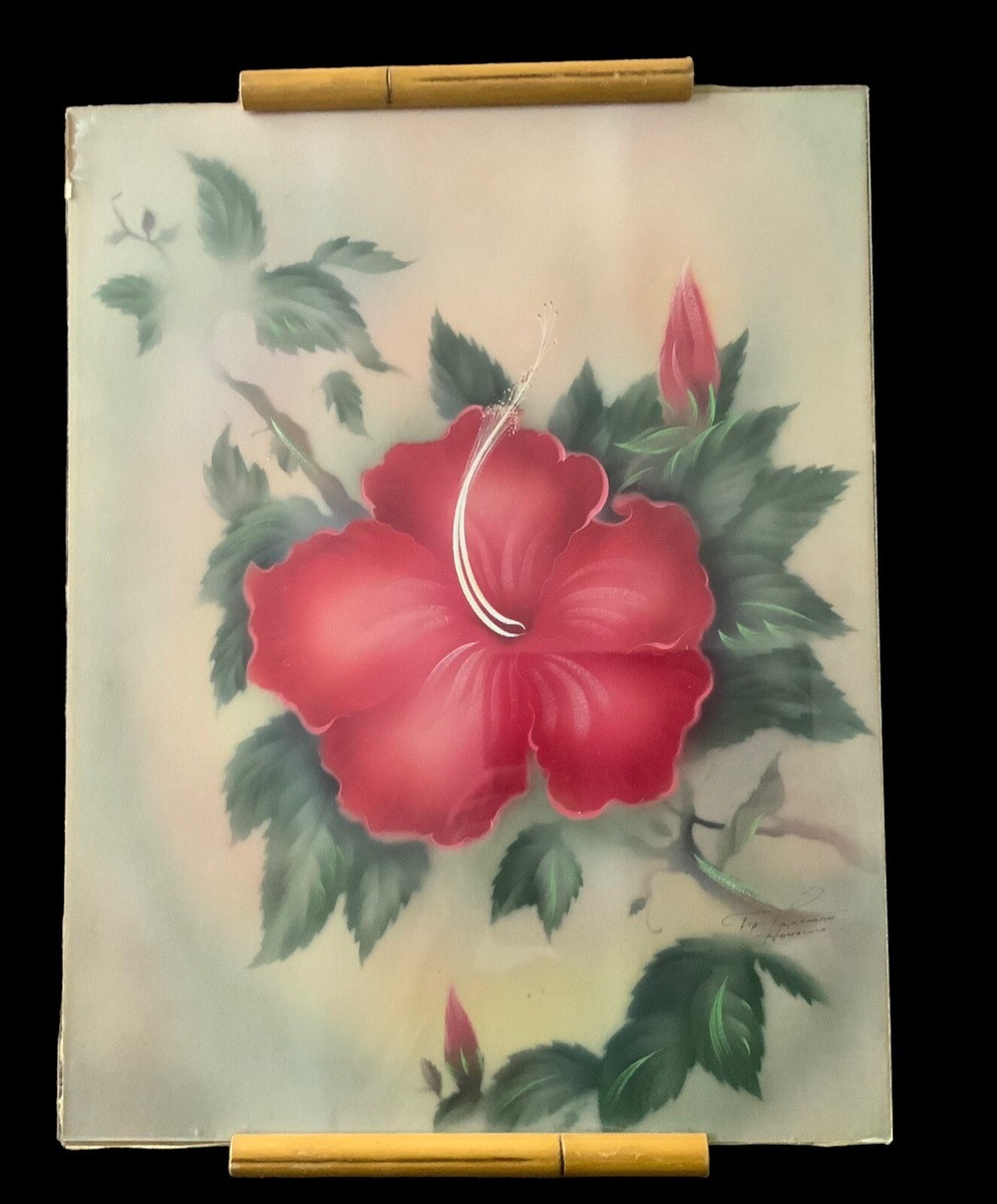 Red Hibiscus Painting