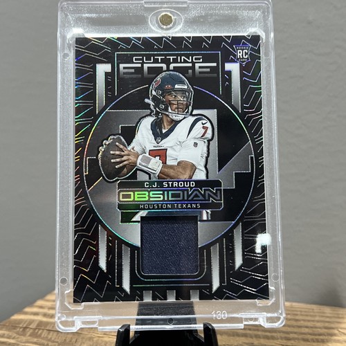 2023 Panini Obsidian CJ Stroud Cutting Edge Jersey Patch /199 Houston ...