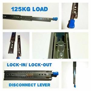 4WD 1400mm Fridge/Drawer Runners/Slides HEAVY DUTY 125kg Load FREE ...