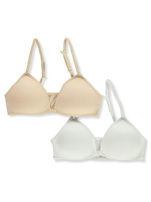 Rene Rofe Girls' 2-Pack Ribbed Pad Bras | eBay