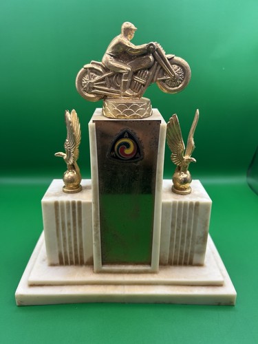 VINTAGE 1950s AMA MOTORCYCLE TROPHY White Bakelite | eBay