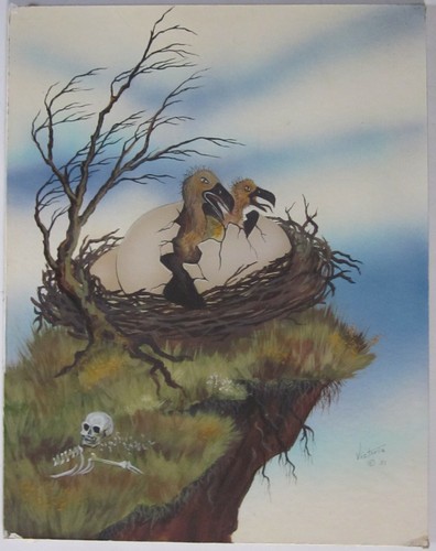 Hatchlings by Victoria Poyser Original Airbrush With Acylics | eBay