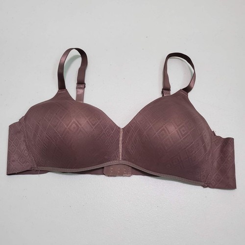 Catherine Malandrino Women Bra 42C Mauve Wireless Lined Diamond ...