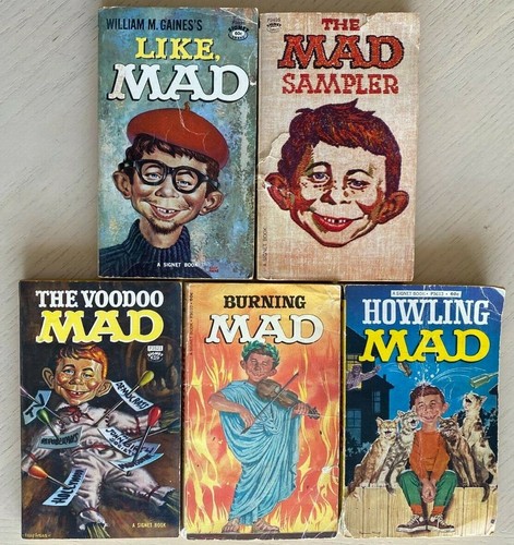 Vintage 1960s MAD Magazine Paperbacks 5 Voodoo Sampler Like Burning ...
