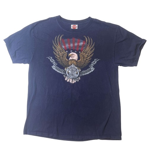 Harley Davidson Eagle Black T-Shirt - Large - Grand Prairie Longhorn ...
