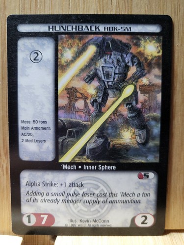 BATTLETECH TCG🏆1996 "Hunchback HBK-5M" Trading Card🏆 | eBay Australia