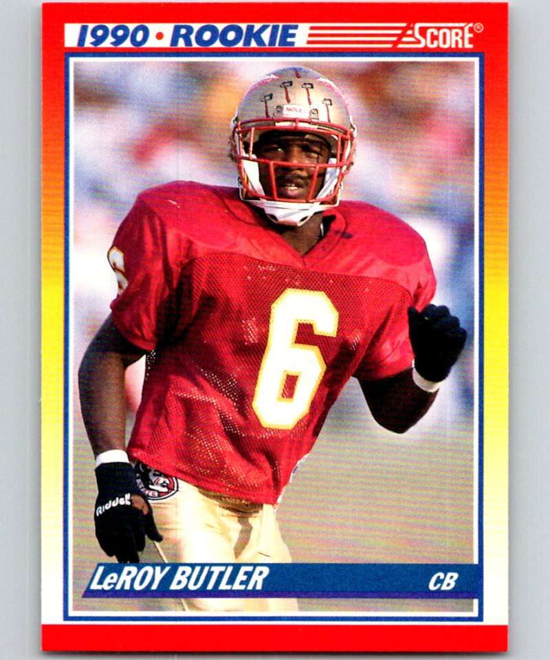 1990 Score #619 LeRoy Butler RC Rookie Green Bay Packers Football Card ...