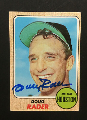 Doug Rader Astros signed 1968 Topps baseball card #332 Auto Autograph 1 ...
