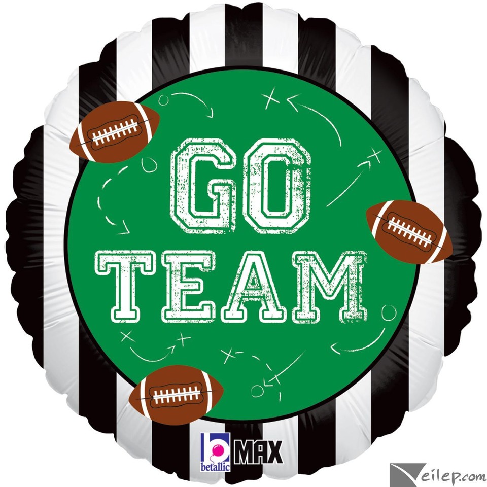 Referee Go Team Decoration Football Party Starter 9pc Balloons, Black ...