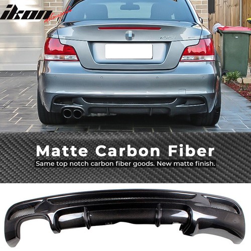 Fits 07-13 BMW E82 M-Tech M Sport Rear Bumper Lip Diffuser - Matte ...