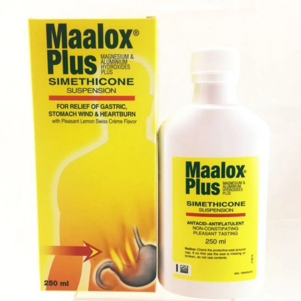 Maalox Plus Simethicone Suspension For Gastric Relief Heartburn Pain ...
