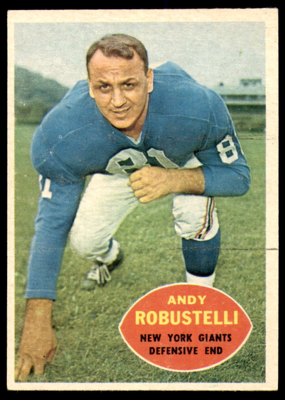 1960 Topps #81 Andy Robustelli Excellent+ NY Giants ID:242265 | eBay
