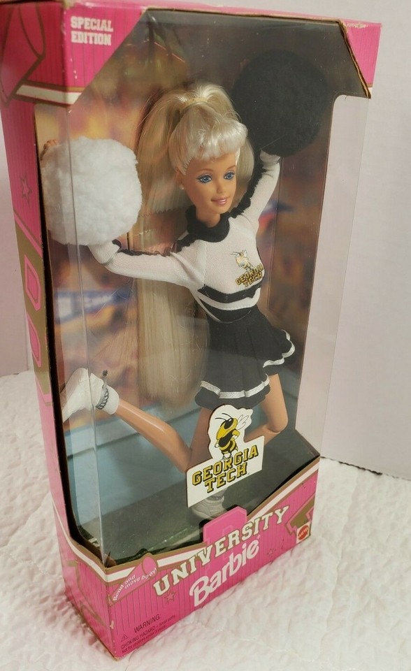 NEW 1996 University Barbie Special Edition GERORGIA TECH Cheerleader ...