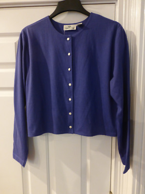 NWT CARROLL REED COTTON KNIT TOP BLOUSE SWEATER XL PURPLE | eBay