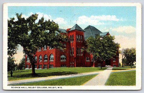 Beloit WI Wisconsin Science Hall Postcard Vintage Antique Card 1920 | eBay