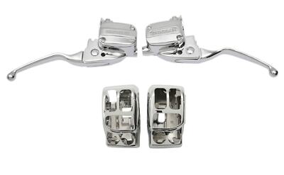 Drag Chrome Hand Control Kit w/ Switch Housings 17-20 Harley FLHT/X ...