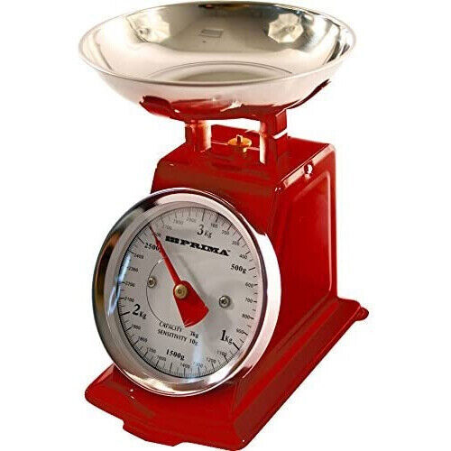 3KG TRADITION KITCHEN WEIGHING SCALES METAL BAKING COOKING RETRO ...