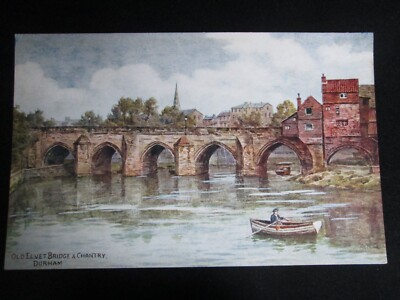Old Elvet Bridge & Chantry Durham Vintage Postcard J4 | eBay UK