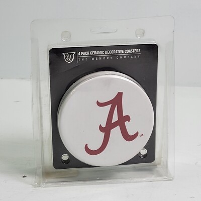 Alabama Crimson Tide NCAA 4" Ceramic Coasters 4 Pack By The Memory ...