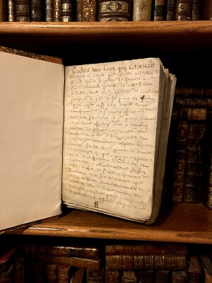 1688-1750 PARCHMENT MANUSCRIPTS BOOK - Compendium of Antique Documents ...