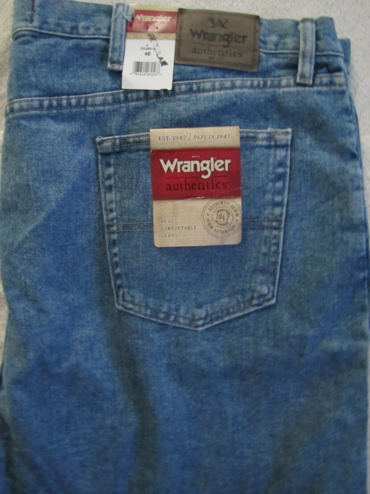 NWT Wrangler Authentics Denim Irregular Jean Shorts Men's Size 48 x 9.5 ...