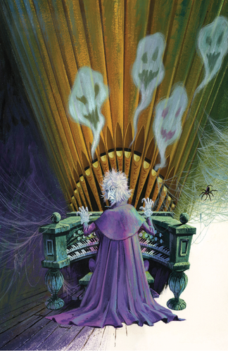 Haunted Mansion Record Sketch Organ Player Ghost Disney Poster | eBay